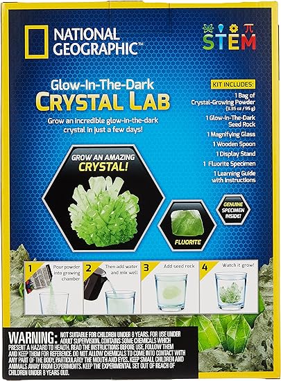 National Geographic - Glow-in-the-Dark Crystal Growing Kit – FAMOUS ...